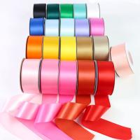 China High Tenacity Customized Double Face 100% Polyester RPET Plain Silk Satin Ribbon Roll for sale
