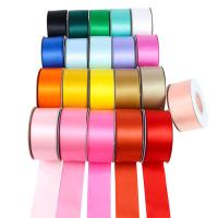 China 100% Polyester Single Face Satin Ribbon in 196 Custom Colors 38mm 50mm 100 Yards/Roll for sale