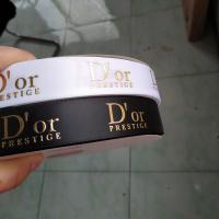 China OEM Accepted Custom Gold Foil Printed 3D Logo Polyester Satin Ribbon for Gift Wrapping for sale
