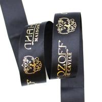 China Printed Satin Ribbon Elastic Bow with Stretch Loop for Gift Box Packing for sale