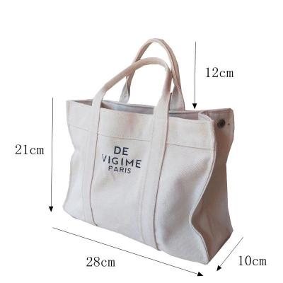 China Thick Fabric Large Capacity Customizable Eco-Friendly Cotton Canvas Tote Shopping Bag for sale