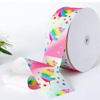 China Silk Edge Unicorn Grosgrain Ribbon with Satin Fabric in 100% Polyester for sale