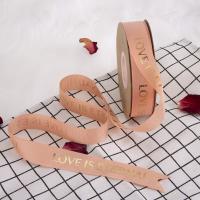 China Single Face Style Gold and Silver Foil Silk Satin Ribbon Printing for sale