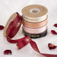 China Single Face Style Gold and Silver Foil Silk Satin Ribbon Printing for sale