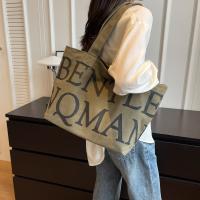 China Cross-border Women's Underarm Tote Bag with Explosive Letter Print and Large Capacity for sale