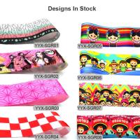 China 100% Polyester Single Face Designer Grosgrain Ribbon Stripe 3 Inch for sale
