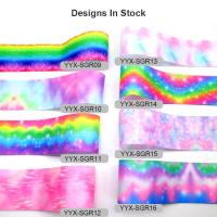 China 100% Polyester Single Face Designer Grosgrain Ribbon Stripe 3 Inch for sale