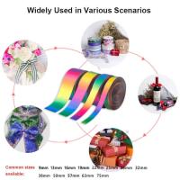 China 100% Polyester Single Face Designer Grosgrain Ribbon Stripe 3 Inch for sale