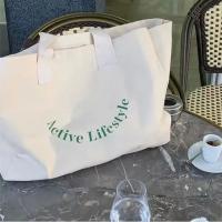 China Customized Logo Eco Friendly Heavy-duty Oversize Large Grocery Cotton Canvas Tote Bag for sale