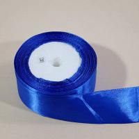 China Christmas Gift Packing Blue 100% Polyester Grosgrain Ribbon with and Single Face Style for sale