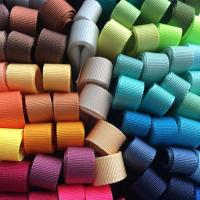 China 6mm-40mm 196 Color Choices Custom Stripe Polyester Grosgrain Ribbon in Satin Fabric for sale