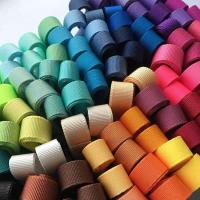 China 6mm-40mm 196 Color Choices Custom Stripe Polyester Grosgrain Ribbon in Satin Fabric for sale