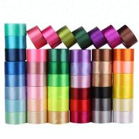 China Custom Pattern Double Face 100% Polyester RPET Satin Ribbon Roll for Durable Packaging for sale