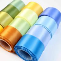 China Custom Pattern Double Face 100% Polyester RPET Satin Ribbon Roll for Durable Packaging for sale