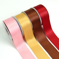 China Custom Pattern Double Face 100% Polyester RPET Satin Ribbon Roll for Durable Packaging for sale