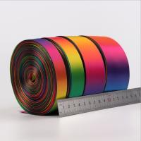 China Soft Touch RIBBONS Single Face Double Face Rainbow Satin Ribbon Grosgrain Ribbon for sale