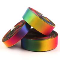 China Soft Touch RIBBONS Single Face Double Face Rainbow Satin Ribbon Grosgrain Ribbon for sale