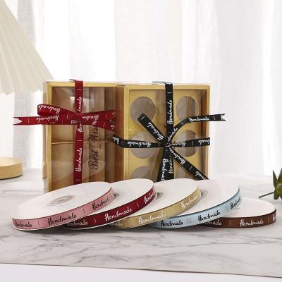 China Wedding Decorations Custom Handmade Logo Satin Ribbon with Single Face for sale