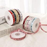 China Wedding Decorations Custom Handmade Logo Satin Ribbon with Single Face for sale