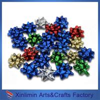 China PP Ribbon Printed Christmas Star Bow Set for Gift Wrapping and Packaging Box Decoration for sale