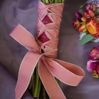 China Single Face Ivory Satin Car Ribbon Bows for Wedding Hair Accessories for sale