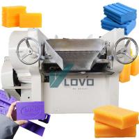 China Three Roll Mill Soap Grinding Machine with High Wear Alloy Rollers, Water-Cooled Rollers, and Automatic Grinding for sale