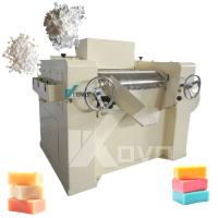 China Three Roll Mill Soap Grinding Machine with High Wear Alloy Rollers, Water-Cooled Rollers, and Automatic Grinding for sale