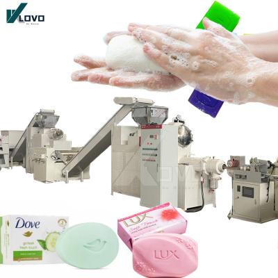 China LOVO LV800 Fully Automatic Soap Cutting Machine for Detergent Cake Production Line with 100-3000kg/h Capacity and 220V/380V Voltage for sale