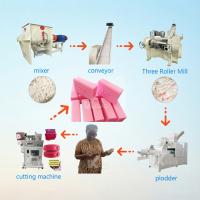 China Automatic Soap Production Line For Laundry Soap And Toilet Soap, Stainless Steel Soap Making Machine 300-2000kg/h for sale