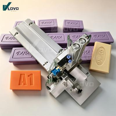 China Small Semi Auto Pneumatic Soap Cutting Machine With Soap Making Machine For Small Business for sale