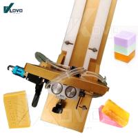 China Small Semi Auto Pneumatic Soap Cutting Machine With Soap Making Machine For Small Business for sale