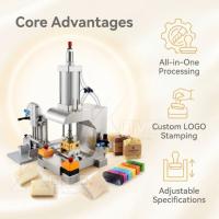 China Custom Bath Soap Mold Stamper Semi Auto Soap Shape Printer Energy Saving Carbon Steel for sale