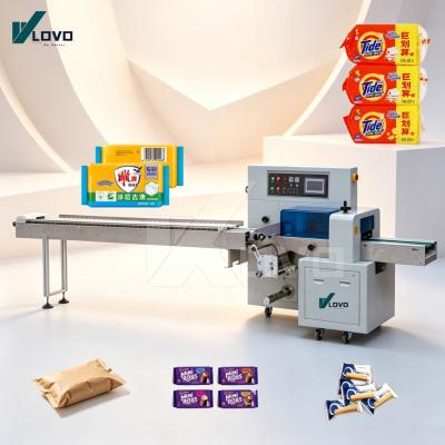 China High Speed Horizontal Pillow Type Automatic Laundry Soap Plastic Wrapping Packing Machine for sale