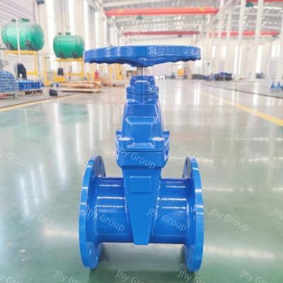 China DN150 Ductile Iron Resilient Seated Gate Valve Non Rising Stem Hand Wheel PN16 for sale