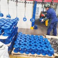 China DN150 Ductile Iron Resilient Seated Gate Valve Non Rising Stem Hand Wheel PN16 for sale