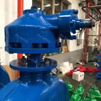 China Ductile Iron Flange End Sluice Gate Valve with Worm Gear and EPDM Rubber Seat PN16 for sale