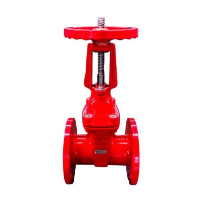 China Double Gland Rising Stem Gate Valve DN100 Hard Sealed Ductile Iron for sale