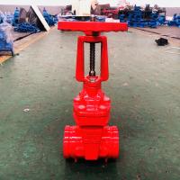 China DN100 Long Stem Gate Valve Red Rising Stem Valve PN10 Pressure for sale