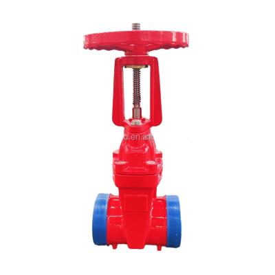 China Ductile Iron Flange End Grooved Rising Stem Gate Valve PN16 DN50 Worm Gear for sale
