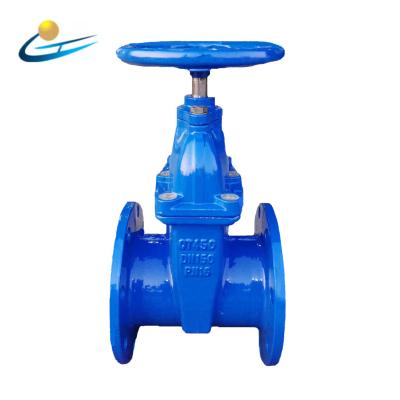 China QT450 DN150 PN16 Non Rising Stem Gate Valve Resilient Seated Flange Type for sale