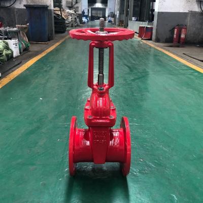 China DN150 Flanged Fire Gate Valve 6 Inch Rising Stem Resilient Seated for sale
