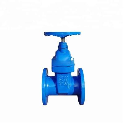 China SABS 665 Non Rising Stem Gate Valve Soft Seal Gate Valve Blue for sale
