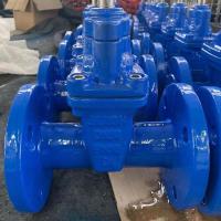 China SABS 665 Non Rising Stem Gate Valve Soft Seal Gate Valve Blue for sale