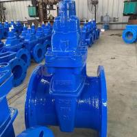 China SABS 665 Non Rising Stem Gate Valve Soft Seal Gate Valve Blue for sale