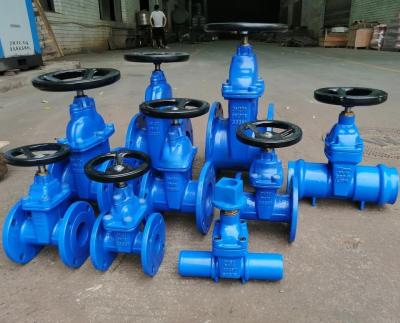 China ANSI PN16 Soft Seal Gate Valve Socket Type DN300 DN600 Size for sale