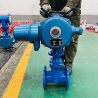 China Electric Gate Valve DN200 PN16 Cast Iron Flange End Connection Industrial for sale
