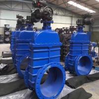 China DN80 PN16 QT450 Electric Gate Valve Cast Iron Flange Soft Seal Industrial for sale