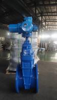 China DN80 PN16 QT450 Electric Gate Valve Cast Iron Flange Soft Seal Industrial for sale