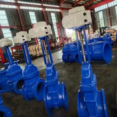 China QT450 Electric PN10 Gate Valve Ductile Iron Flanged DN50-DN600 for sale