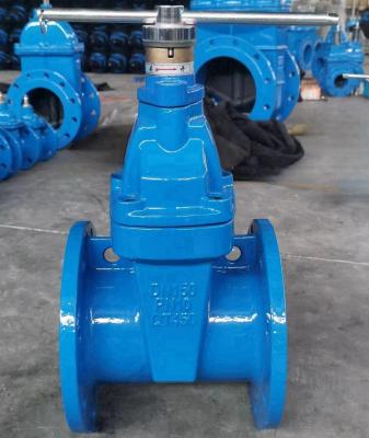 China DN150 Lock Gate Valve GGG40 Flange PN16 Non Rising Stem Resilient Seated for Water for sale